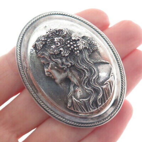 Jewelry | Henryk Winograd Sterling Silver Antique Lady Oxidized Pin ...